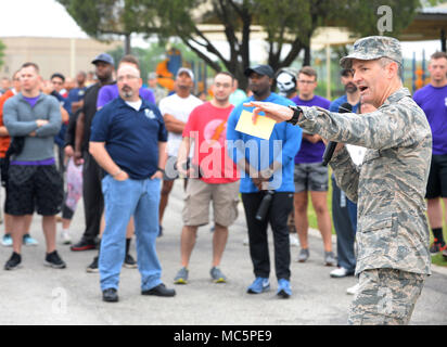 Col Bradley Pyburn, 67th Cyberspace Wing commander, gives his first ...