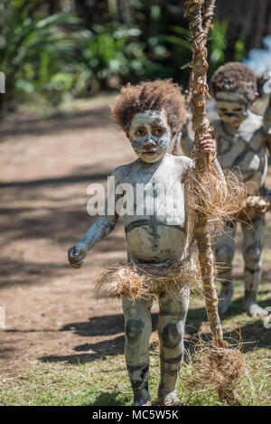 A "moko moko" dance performance, Goroko area, Eastern Highland Province ...