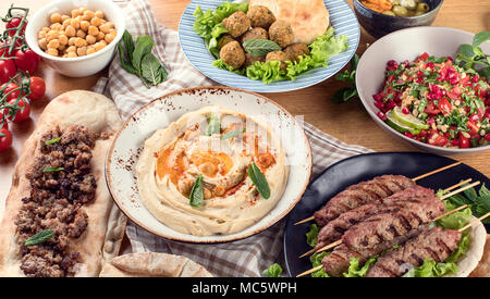 Lebanese food. Middle eastern traditional cuisine. Top view Stock Photo ...