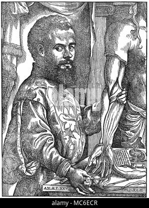 Medical - Vesalius. Portrait of the great anatomist, Andreas Vesalius ...