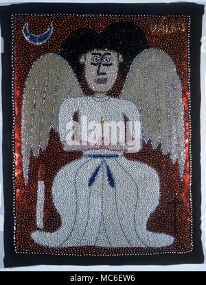 VOODOO ART Voodoun altar cloth with the classical mermaid symbol. By ...