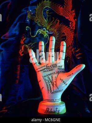 Ceramic Palmistry Hand Stock Photo - Alamy