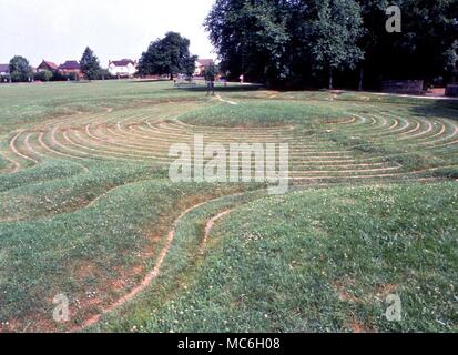 Saffron Walden Turf Maze on Saffron Walden Common Essex England UK 1998 ...