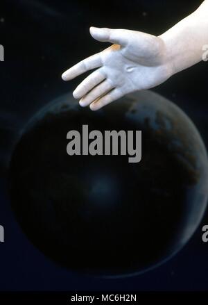 Hand with stigmata Stock Photo - Alamy