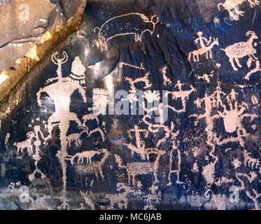 Native American pictographs Stock Photo - Alamy
