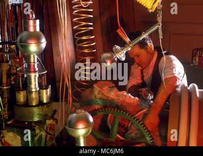 FRANKENSTEIN - THE LABORATORY WITH THE NEWLY-BUILT MONSTER Stock Photo ...