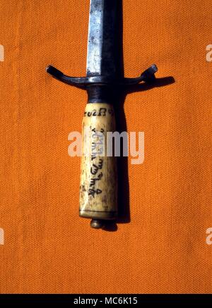 WITCHCRAFT - CEREMONIAL DAGGER - With human bone hilts, made by ...