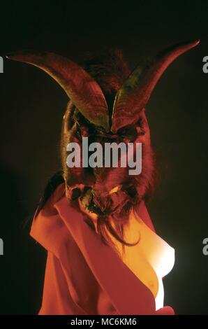 Goat head and horns Stock Photo - Alamy