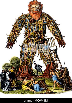 Wicker man (Britannia antiqua illustrata Stock Photo - Alamy