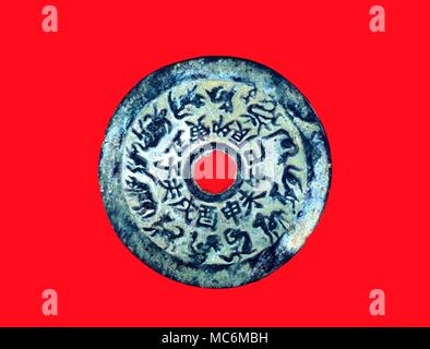 chinese coin for i-ching divination Stock Photo - Alamy