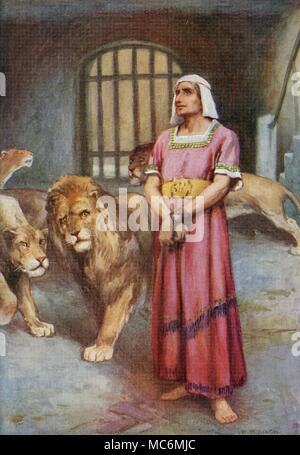 illustration of Daniel in the Den of Lions (Book of Daniel) from the ...