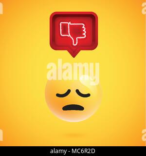 Realistic neon dislike sign, vector illustration Stock Vector Image ...