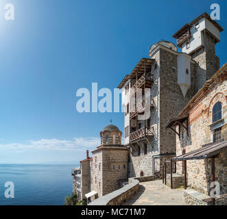 Osiou Gregoriou monastery, Mount Athos, Athos peninsula, Greece Stock ...