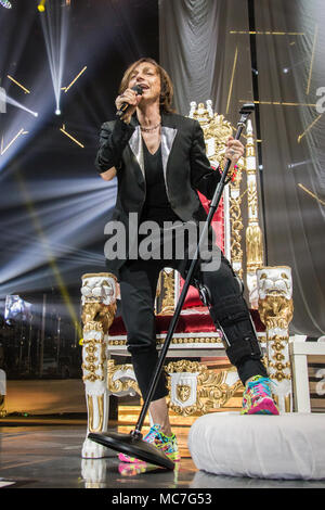 Milan Italy. 13th April 2018. The Italian rock singer-songwriter GIANNA ...