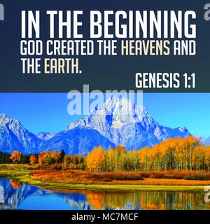 In the beginning God created the heavens and the earth Genesis 1:1 ...