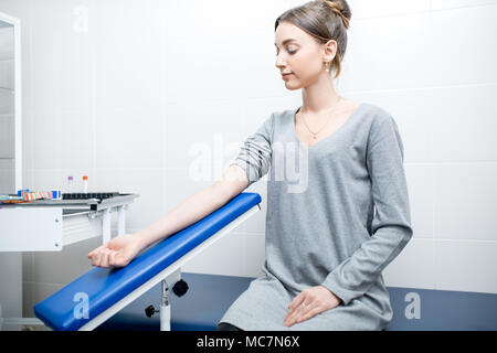 The young patient during blood test sampling procedure Stock Photo - Alamy