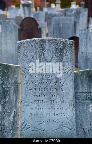 Gravestones, Elm Grove Cemetery, Windsor, Connecticut Stock Photo - Alamy