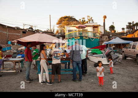 Popotla Mexican fishing village Stock Photo - Alamy