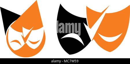 Theatrical Masks Template Set Stock Vector Image & Art - Alamy