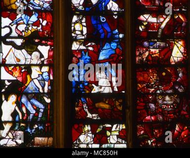 Demons torturing souls in Hell, Detail of fresco by Signorelli in ...