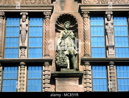 David with the head of Goliath, statue on the Milan Cathedral, Duomo di ...