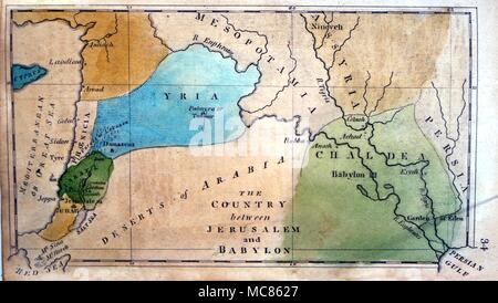 A map of the Middle East with the location of the Garden of Eden ...