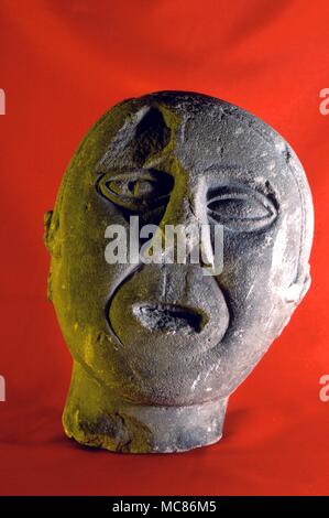 CELTIC HEAD Unearthed in garden at Eldwick, Yorkshire at unknown date ...