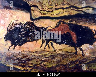 Cave Painting, Two Prehistoric Bison, Lascaux, France Stock Photo - Alamy