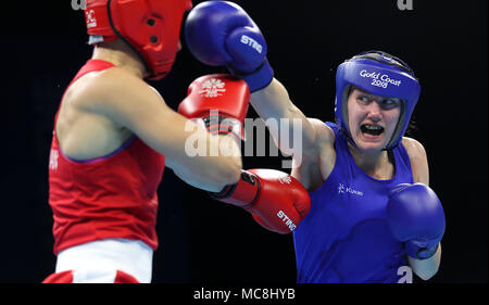 England's Paige Murney (right) and Australia's Anja Stridsman in the ...