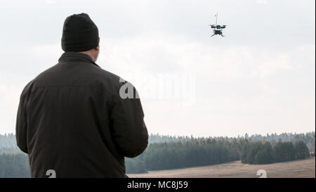 Byron Russell, an operator for an unmanned aerial system called the ...