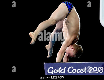 Scotland's Lucas Thomson in action in the Men's 10m Platform Final at ...