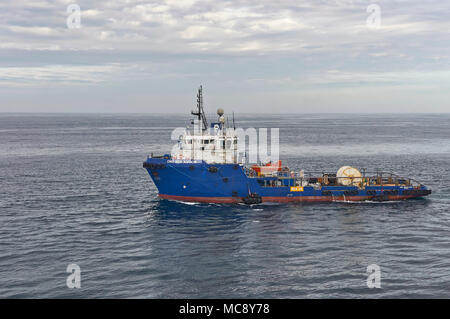 The rescue zone of the offshore support vessel being used by Dong ...