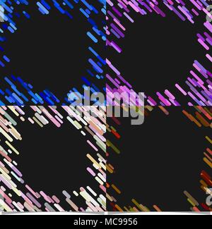 A set of purple and blue abstract colorful transparent circles ...