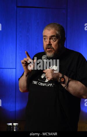 Phil Jupitus Comedian on stage at Mareel Shetland Scotland Stock Photo ...