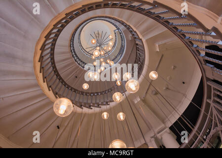 Cecil Brewer Spiral Staircase featuring Bocci lights at Heal's ...