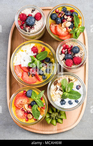 Layered fruit salad Stock Photo - Alamy