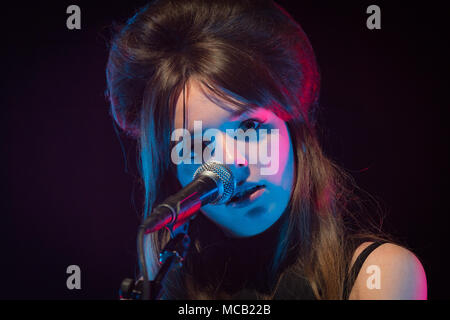 Emily Capell performing live on stage at Bush Hall in London ...