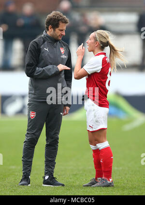 Arsenal Women's Jordan Nobbs during the pre-match warm up Stock Photo ...