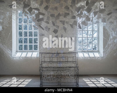 "Beyond Time" art installation by Chiharu Shiota, at the Chapel ...