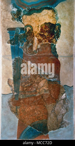 Minoan period. Knossos Palace. Bronze Age. Bull-leaping Fresco, ca ...