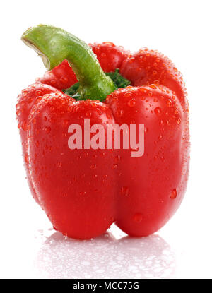 Concept of tasty food with bell pepper on wooden background Stock Photo ...