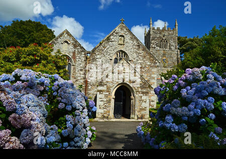 Veryan Church; Cornwall; UK Stock Photo - Alamy