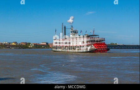 Natchez steamboat, New Orleans, Louisiana, United States. Steamboat on ...