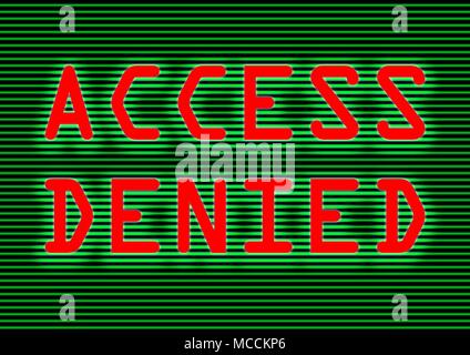 Access denied, warning sign. Access denied, warning sign. Computer ...