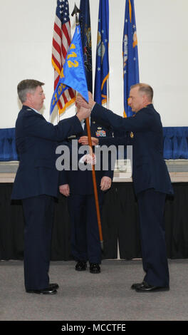 Col. John O’Brien, 111th Attack Wing Operations Group commander, pins a ...