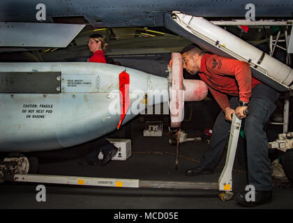 aircraft carrier, ALQ-99 Pod, cougars, EA-6B Prowler, maintenance, navy ...