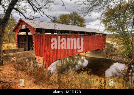 The Sam Wagner Covered Bridge in Pennsylvania Stock Photo - Alamy