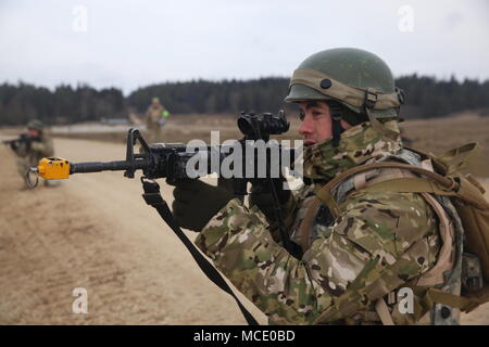 A Georgian soldier of Charlie Company, 11th Light Infantry Battalion ...