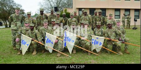 Pfc. Stephanie Trudell from the 244th Quartermaster Battalion performs ...