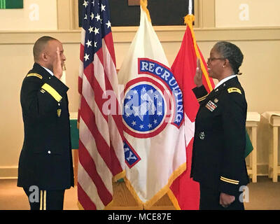 Maj. Gen. Kevin Vereen, commanding general of U.S. Army Recruiting Command, addresses cadets of ...